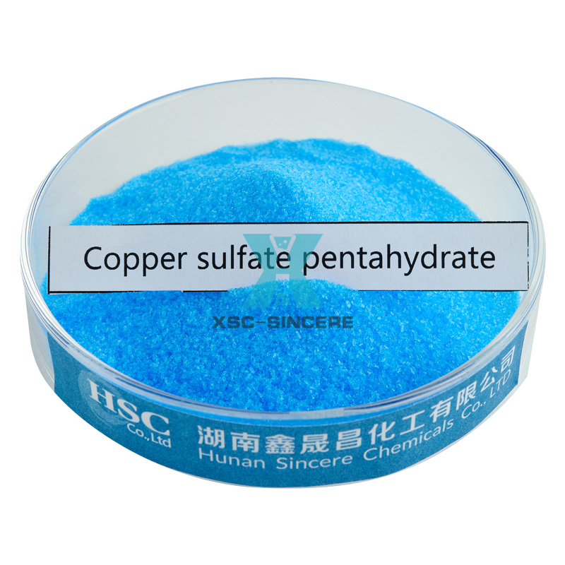 China Copper Sulphate Pentahydrate CuSO4.5H2O Feed /Mining Grade Factory and Manufacturer | Sincere